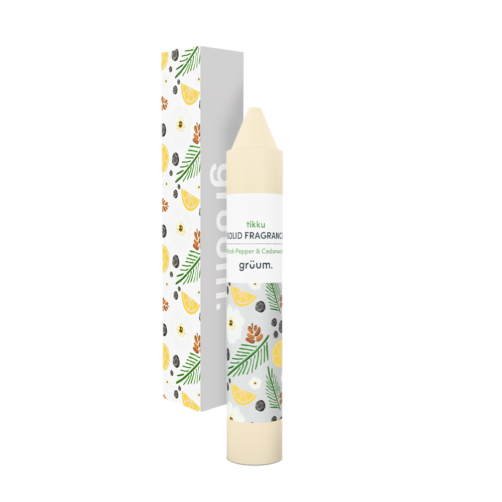 tikku Solid Fragrance - Black Pepper & Cedarwood | 9g | grüum
