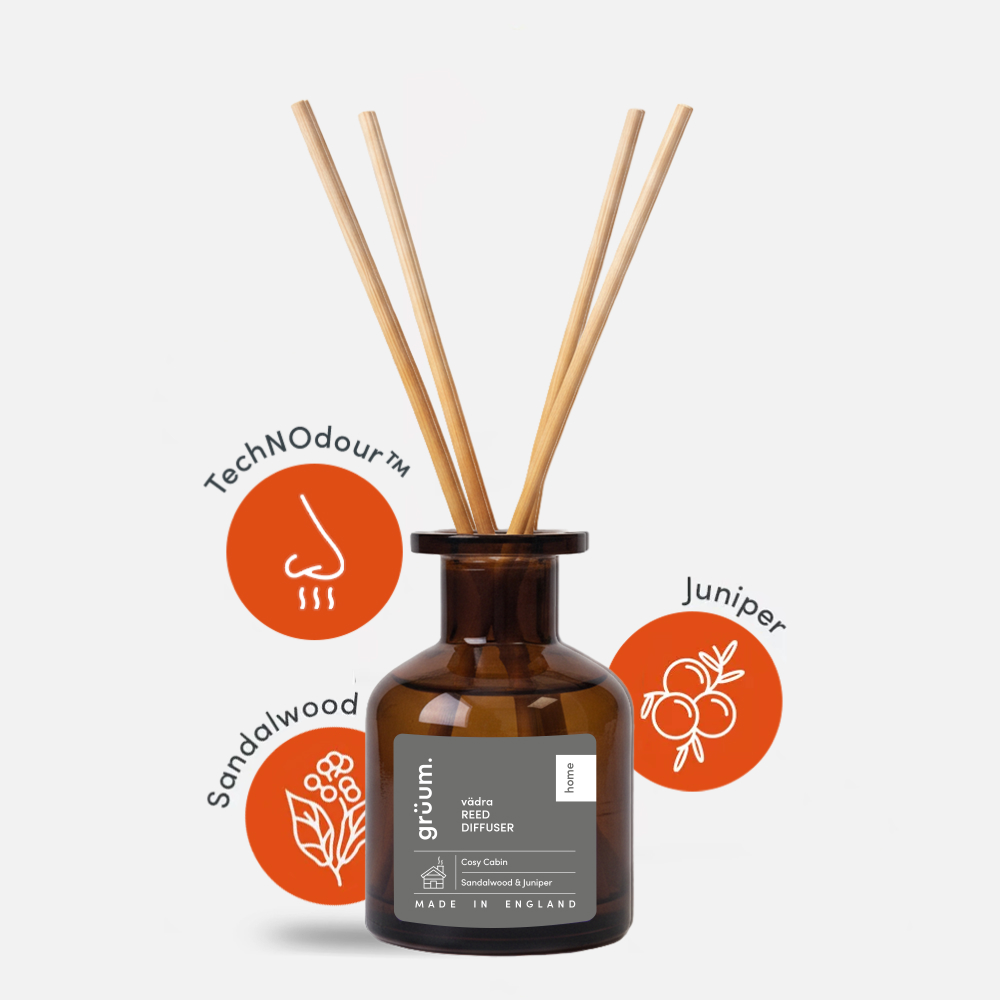 vädra Reed Diffuser - Cosy Cabin | 140ml | Home Fragrance | grüum